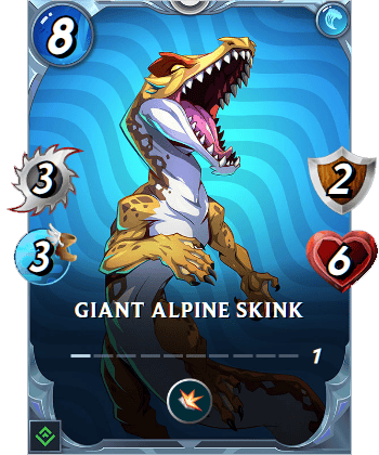 SplinterGuide - Giant Alpine Skink | Splinterlands Card Analysis